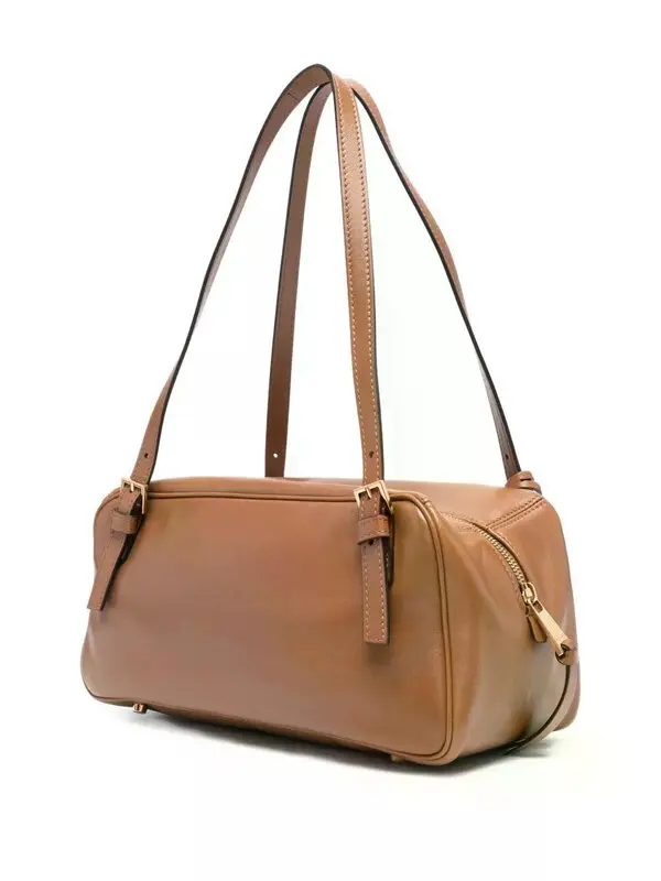 Versace Medium Tag Shoulder Bag - Brown