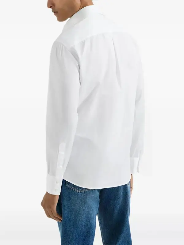 Brunello Cucinelli Twill Shirt With Button-down Collar