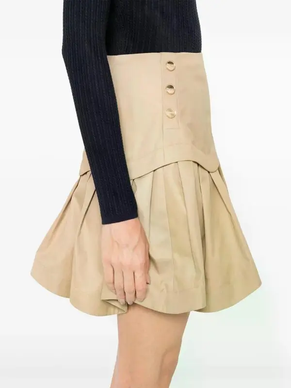 Sandro Flared Hem Cotton Skirt