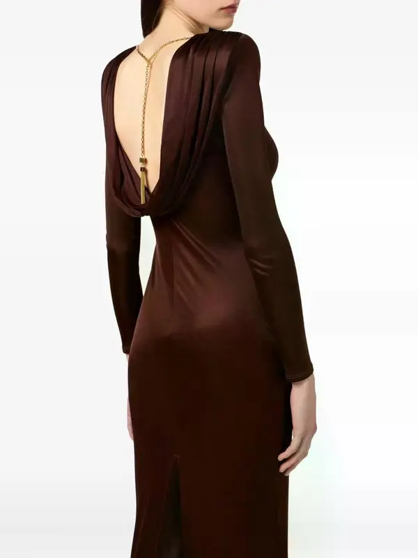 Elisabetta Franchi Crew-neck Maxi Dress