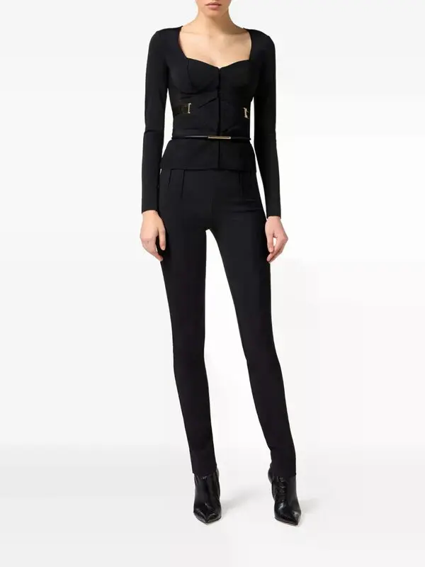 Elisabetta Franchi Corset Detail Long Sleeve Top