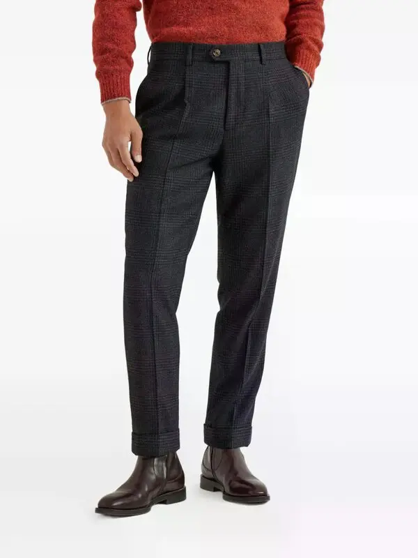 Brunello Cucinelli Virgin Wool-blend Straight-leg Trousers