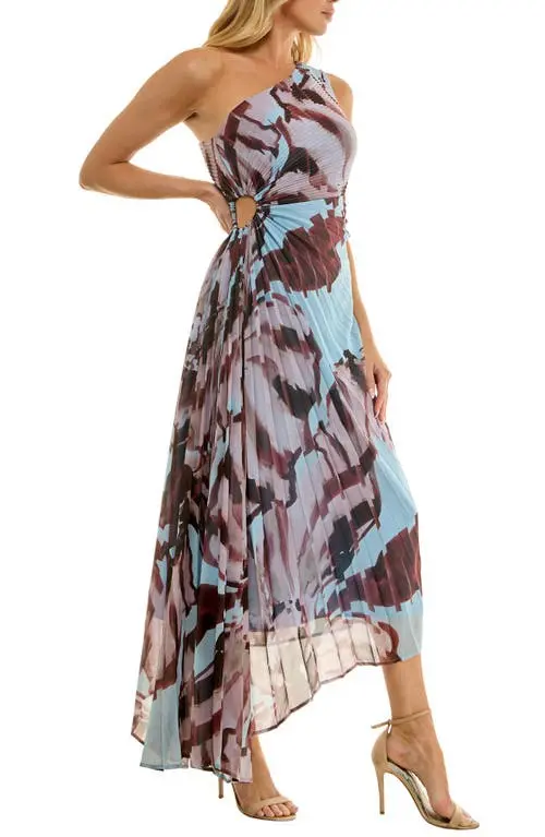 shirred metallic maxi dress socialite Socialite Metallic Abstract Print Tiered Dress In Green/ Olive - 50% Off
