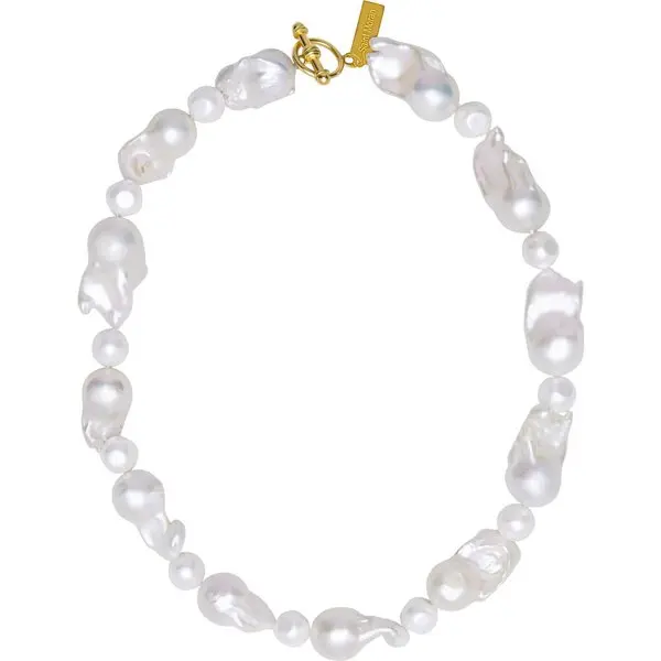 ST. MORAN Joni Freshwater Baroque Pearl Necklace - White