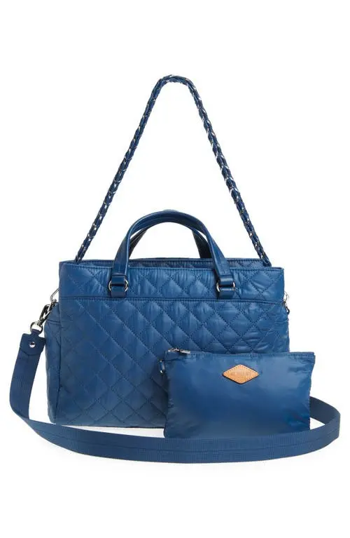 Mz Wallace Crosby Lock Quilted Nylon Satchel