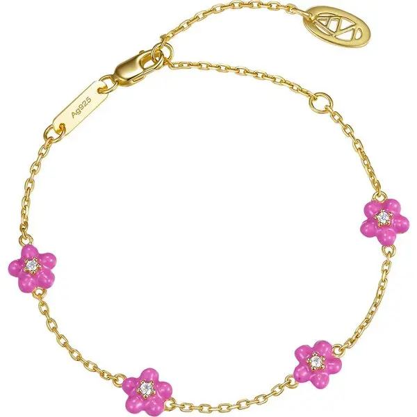 ANNA ZUCKERMAN Petit Daisy Bracelet - Rose/yellow Gold
