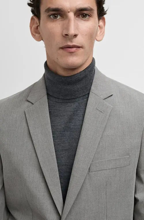 Mango Slim Fit Suit Jacket - Grey