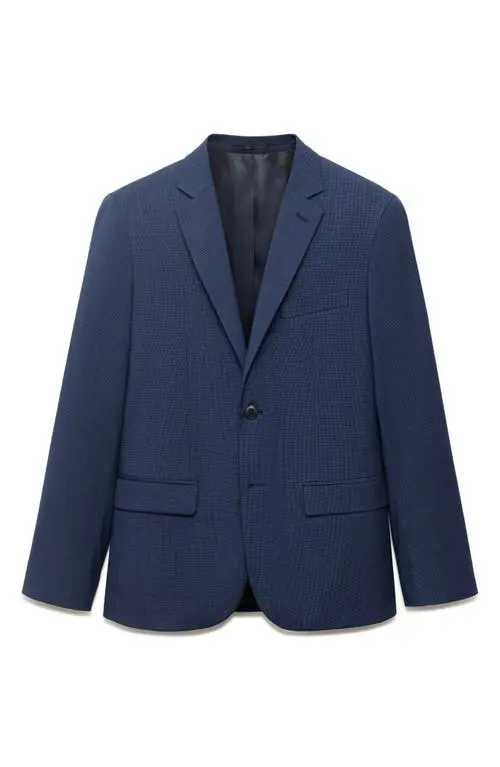 Mango Slim Fit Suit Jacket - Ink Blue