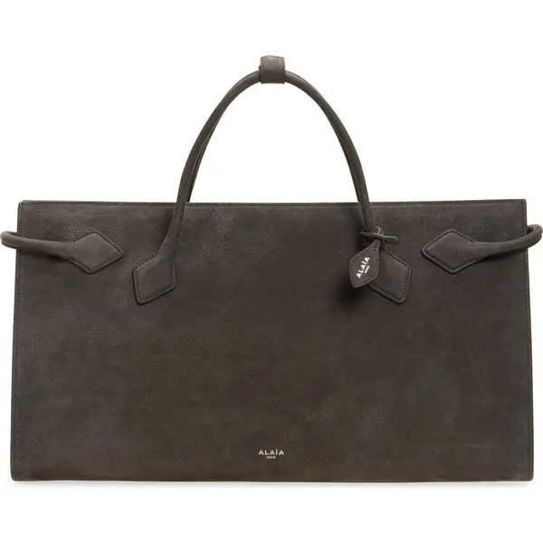 Alaïa Le Teckel Suede Tote - Anthracite