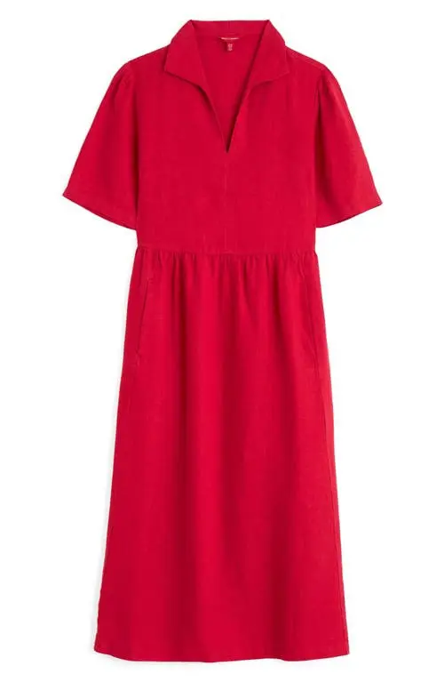 SEASALT CORNWALL Fen Violet Linen Midi Shirtdress