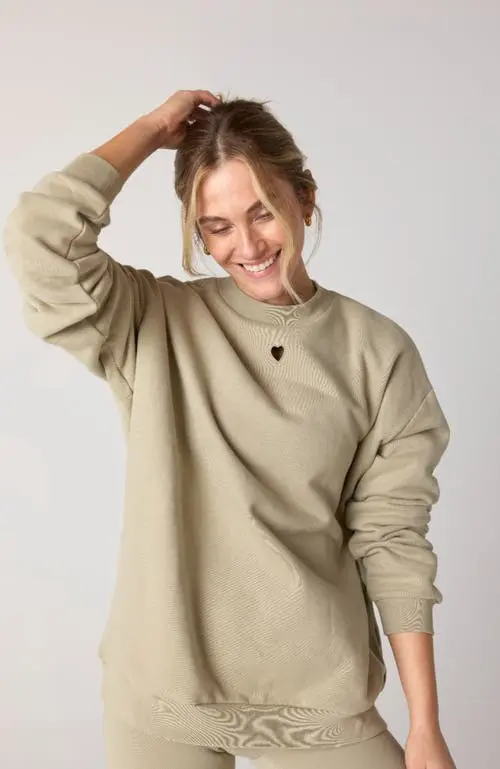 DAUGHTER LESSONS Love Crew Sweatshirt - Sage