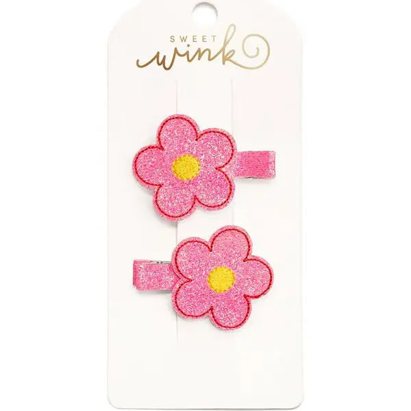 SWEET WINK Daisy Clip Set - Pink