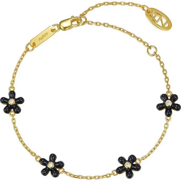 ANNA ZUCKERMAN Petit Rosie Charm Bracelet - Black