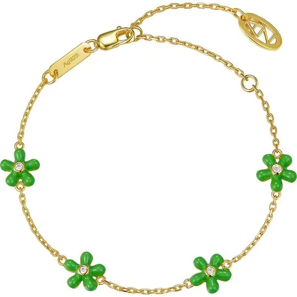 ANNA ZUCKERMAN Petit Rosie Charm Bracelet - Green
