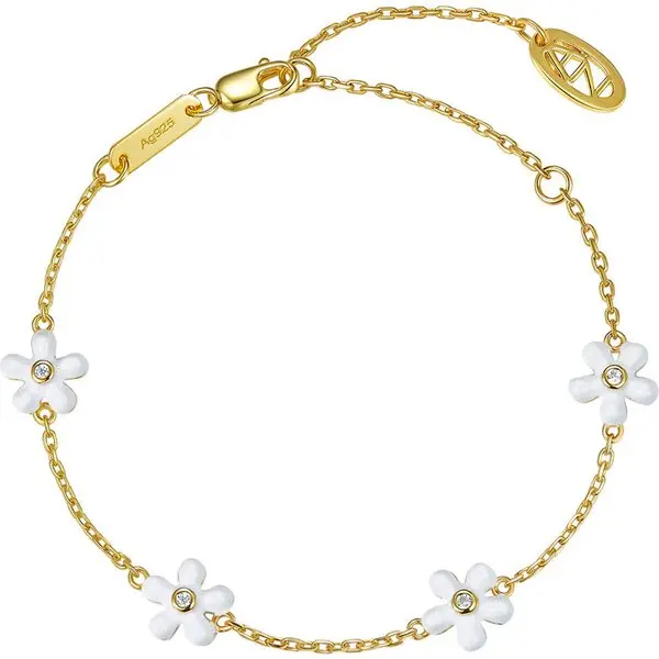 ANNA ZUCKERMAN Petit Rosie Charm Bracelet - White