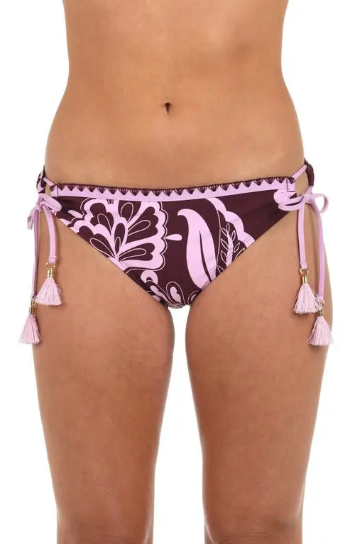 La Blanca Fiji Adjustable Loop Bikini Bottom - Dark Cherry