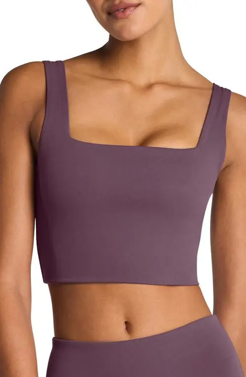 Spanx Square Neck Crop Tank Top - Prune