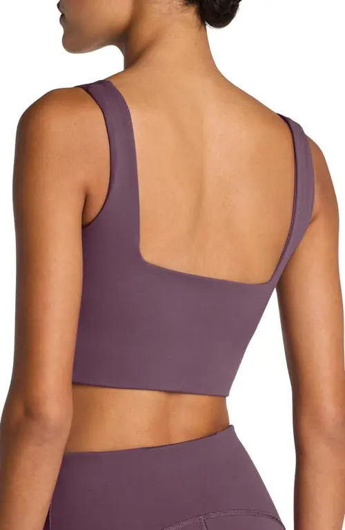 Spanx Square Neck Crop Tank Top - Prune