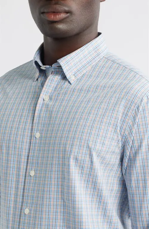 Johnnie-o Cayden Shadow Check Performance Button-down Shirt