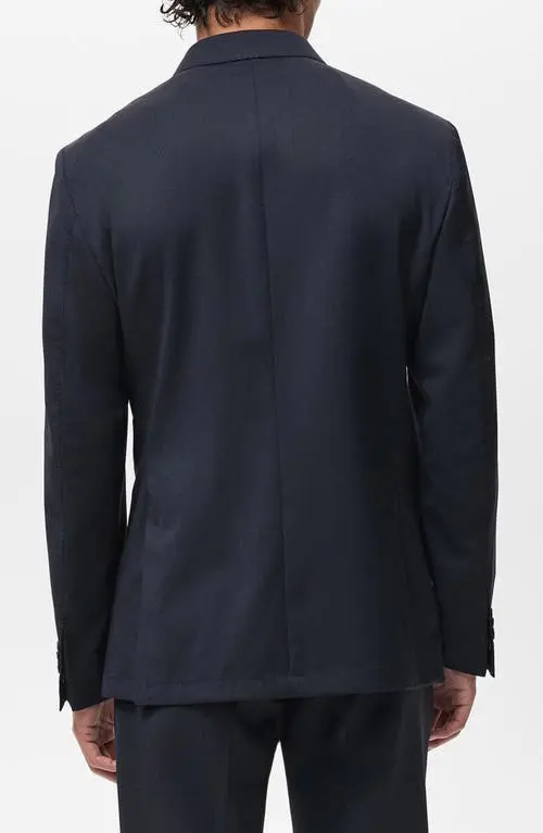 Mango Slim Fit Double Breasted Wool Suit Jacket
