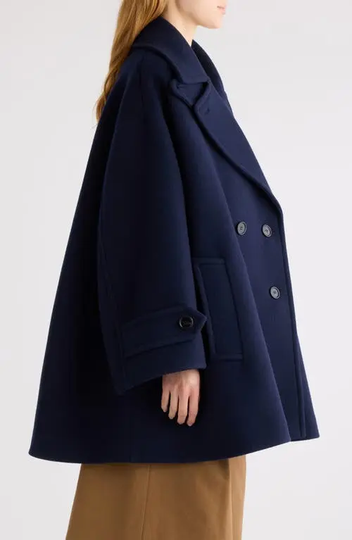 Chloé Wool Blend Coat - Evening Blue