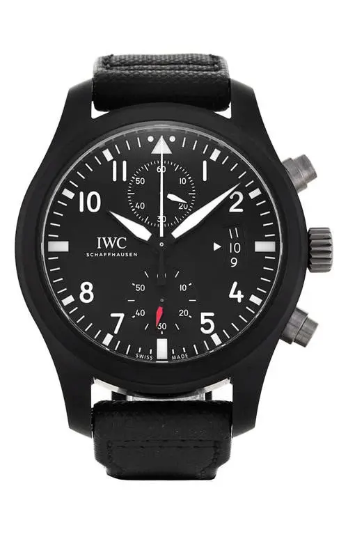 WATCHFINDER & CO. Pilot's Double Chronograph Watch - Black