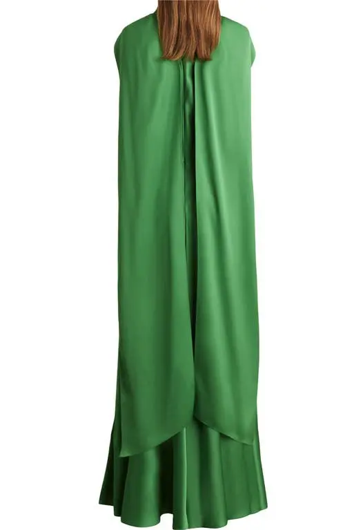 REISS Fae Scarf Detail Gown - Green