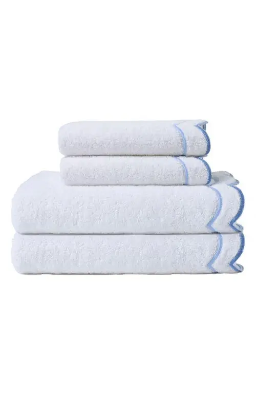 PERI HOME Scallop 4-piece Towel Set - Blue