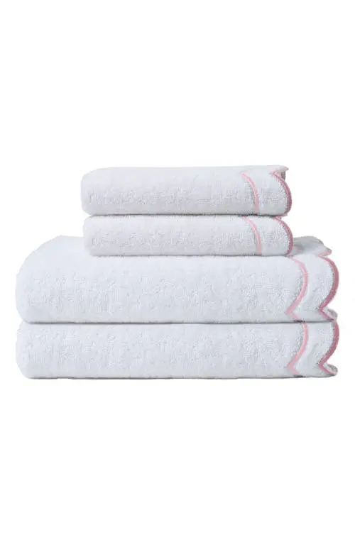 PERI HOME Scallop 4-piece Towel Set - Blush