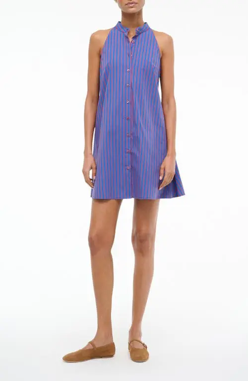 Staud Sleeveless A-Line Mini Dress - Atlas Stripe | Editorialist
