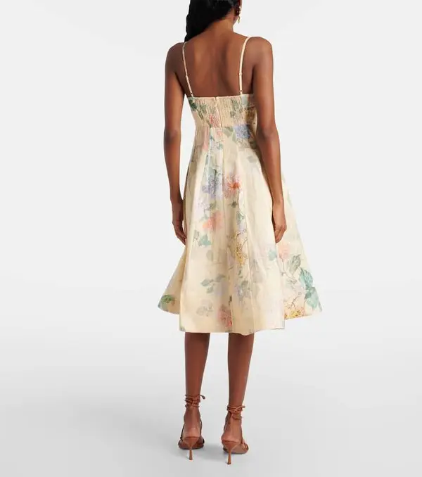 Zimmermann Illuminate Linen Midi Dress
