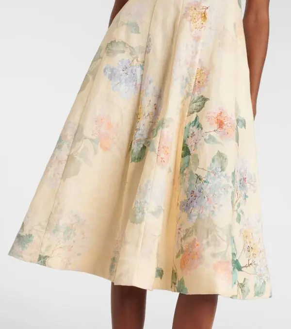 Zimmermann Illuminate Linen Midi Dress