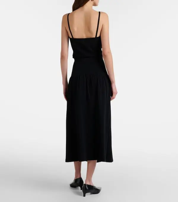 Vince Knitted High-rise Midi Skirt
