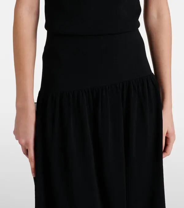 Vince Knitted High-rise Midi Skirt