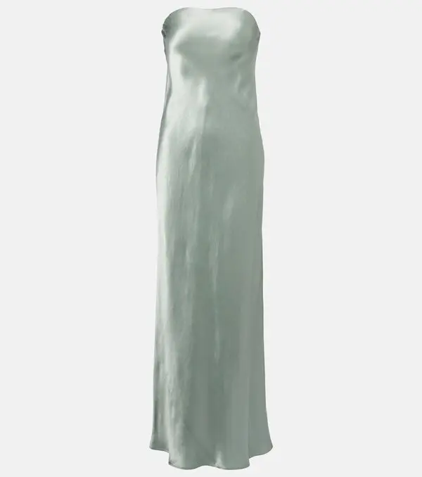 Vince Satin Maxi Dress - Grey