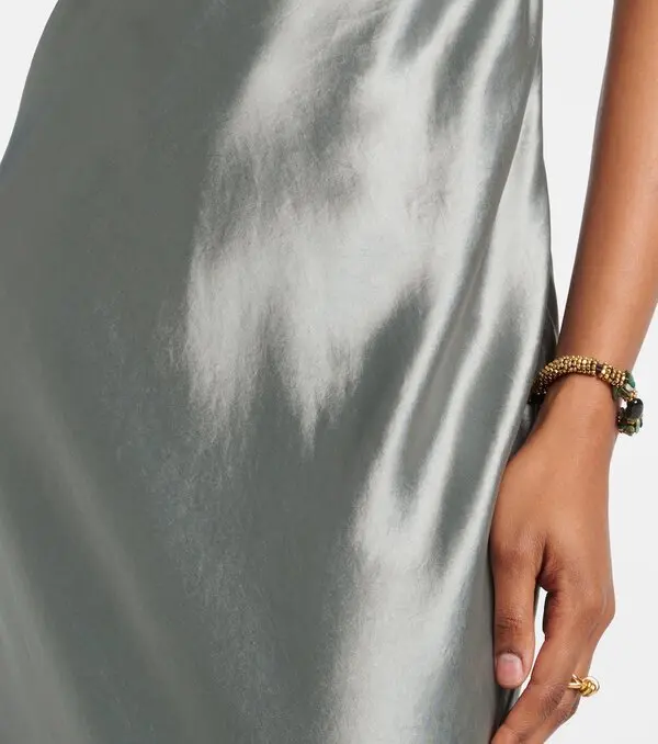Vince Satin Maxi Dress - Grey