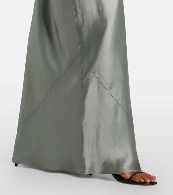 Vince Satin Maxi Dress - Grey