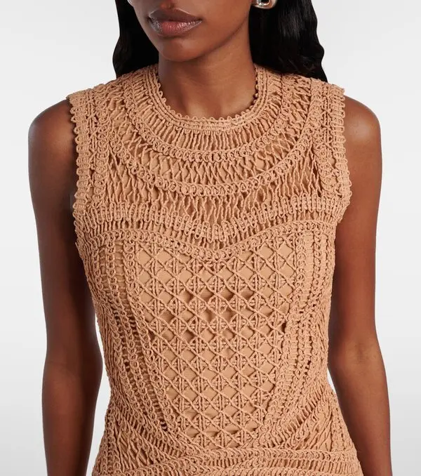 Simkhai Coen Raffia-blend Minidress - Beige