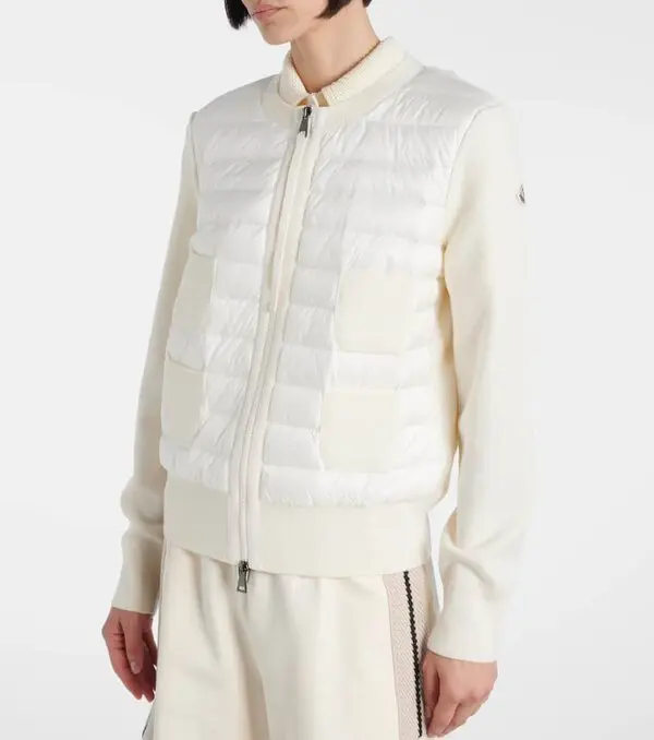Moncler Down-paneled Knitted Jacket