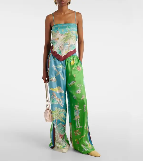 ALEMAIS Alémais Daria Printed Silk Top