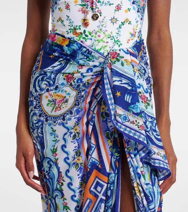 Camilla Printed Beach Cover-up - Blue