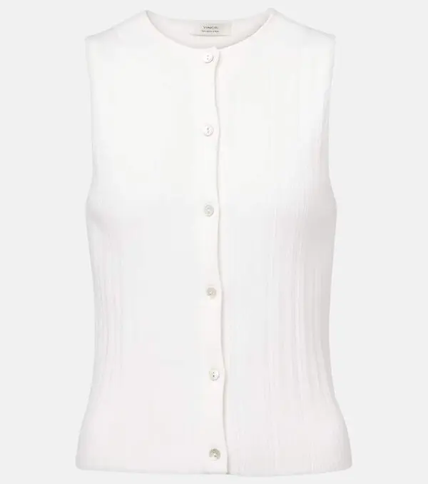 Vince Ribbed Cotton Top