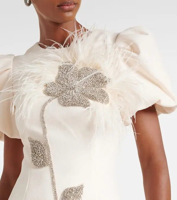Rebecca Vallance Embellished Crêpe Cocktail Dress
