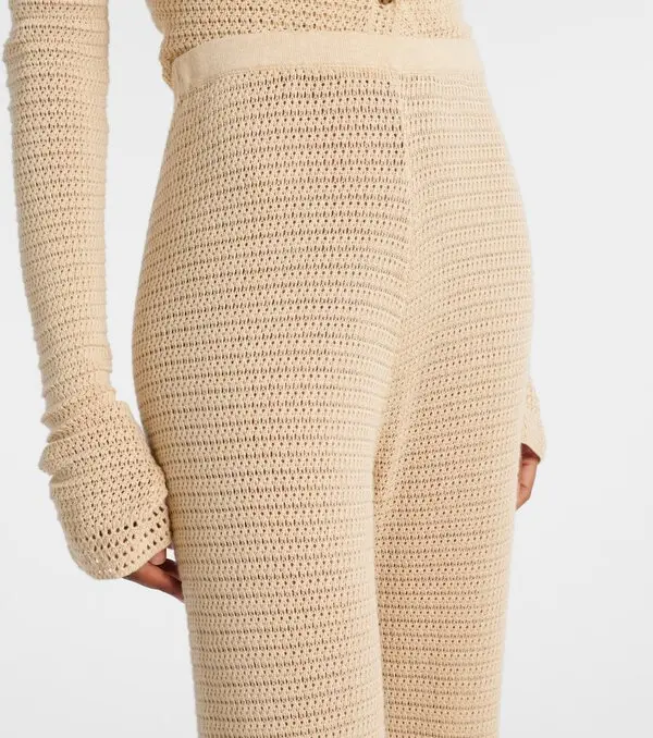 Posse Lennon Knitted Cotton-blend Flared Pants