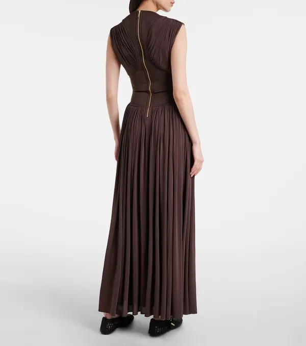 Zimmermann Illuminate Gathered Maxi Dress - Brown