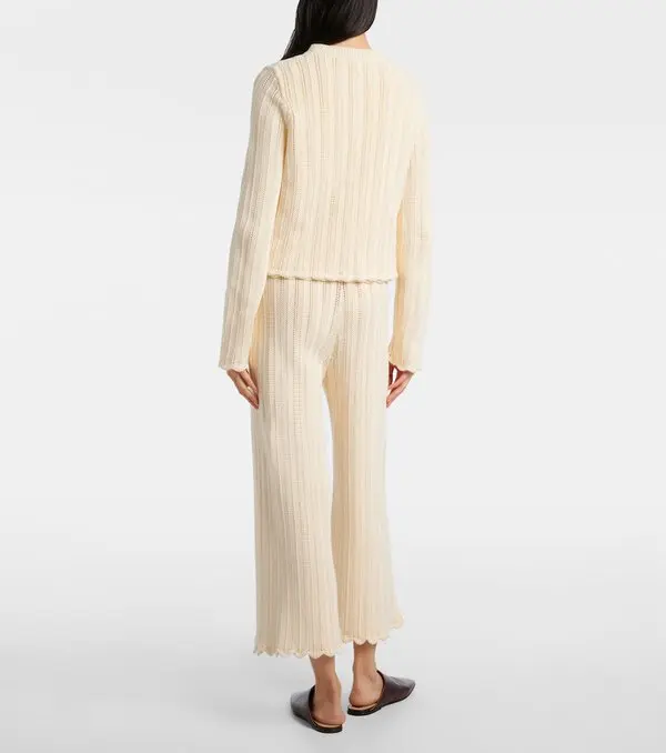 Altuzarra Petey Open-knit Flared Pants