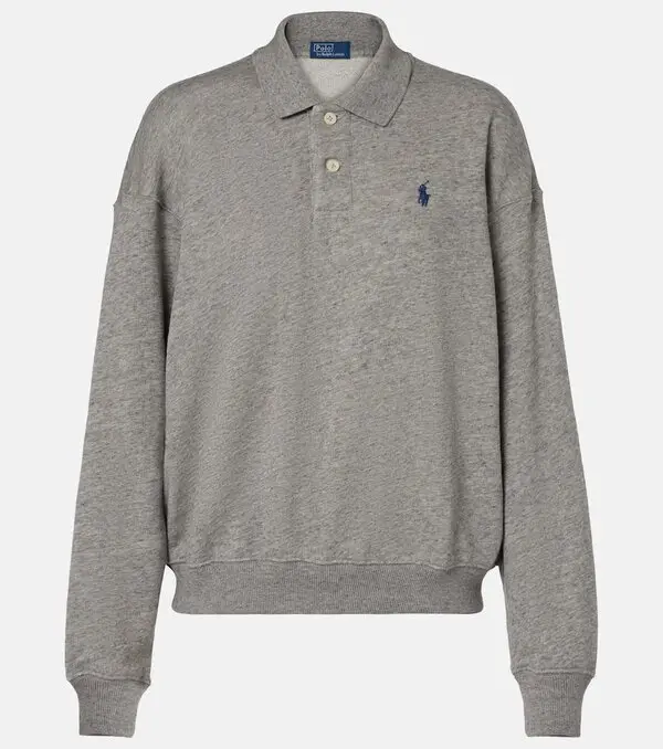 Polo Ralph Lauren Cotton-blend Polo Sweatshirt - Grey