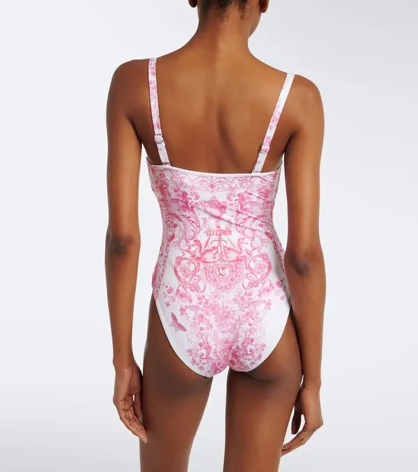 Camilla Embellished Printed One Piece Swimsuit - Pink
