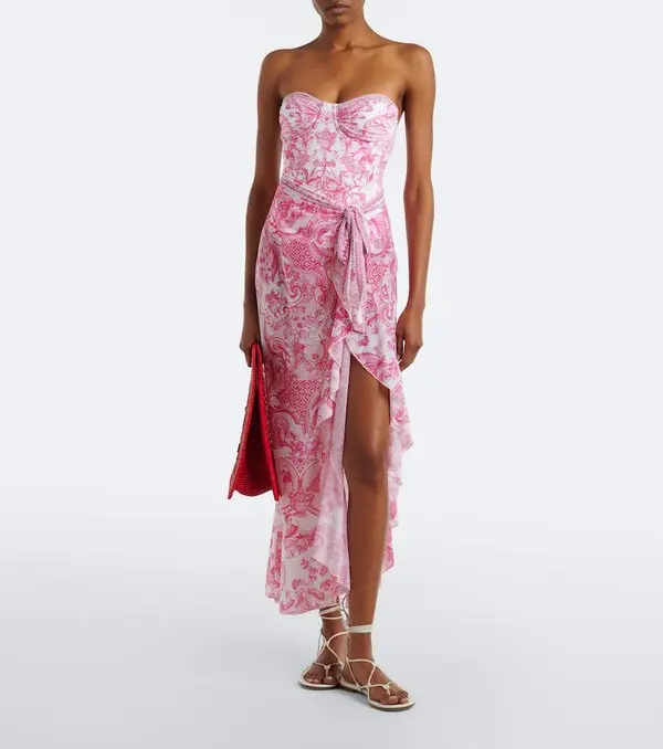 Camilla Embellished Printed One Piece Swimsuit - Pink