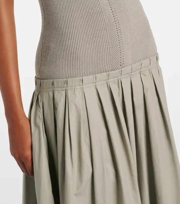Proenza Schouler White Label Malia Pleated Maxi Dress - Neutrals